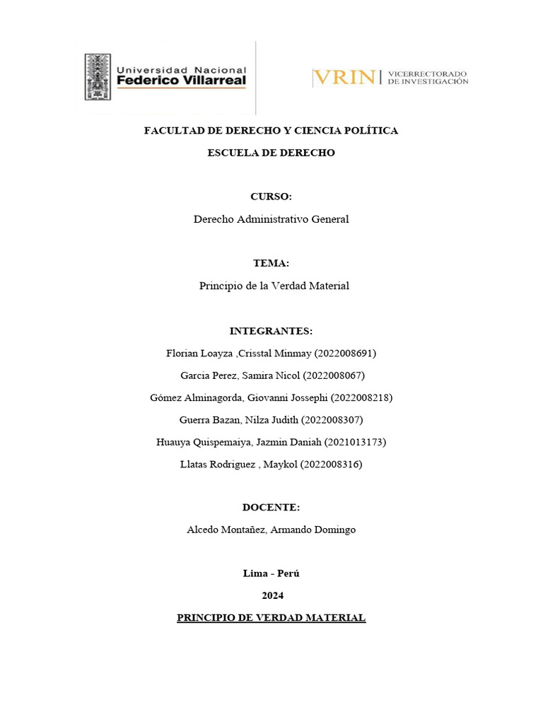 Principio de la verdad material | PDF | Verdad | Evaluación