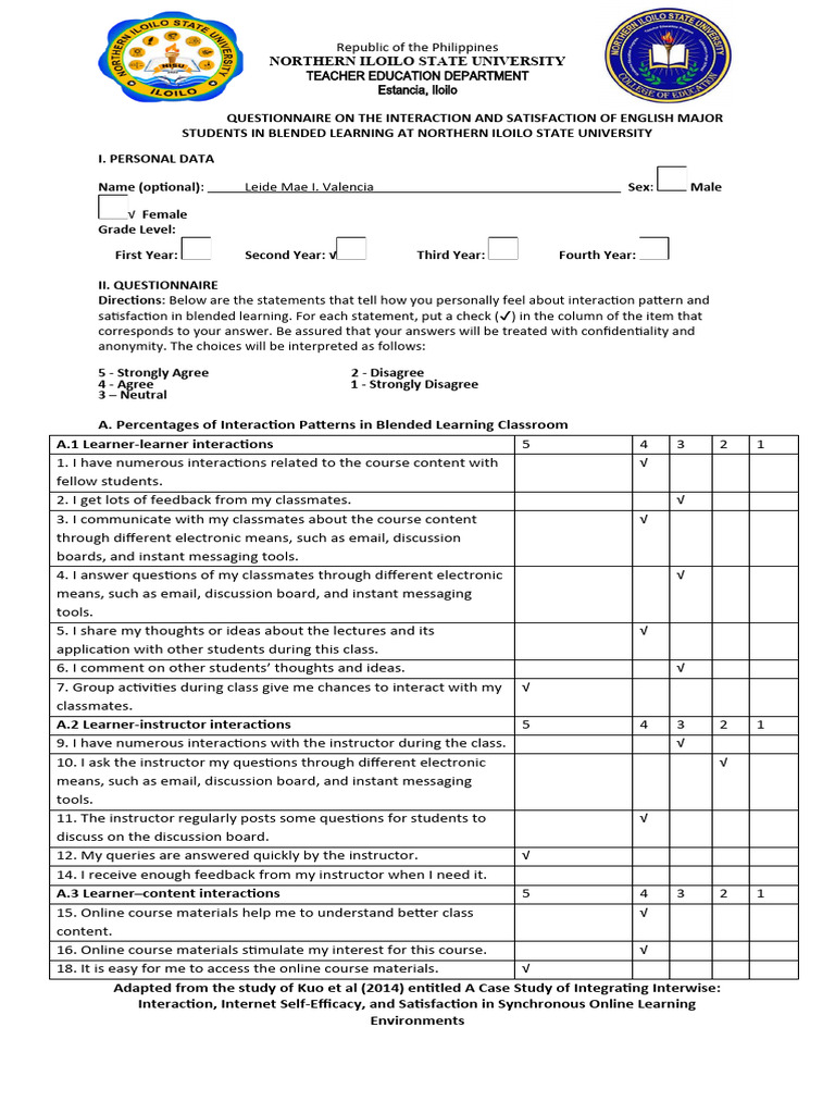 Final Questionnaire | PDF