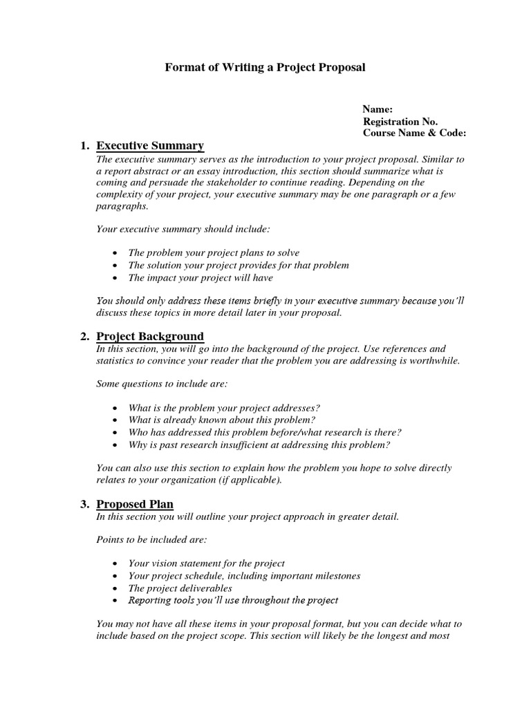 Format of Write A Project Proposal | PDF | Essays | Human Communication