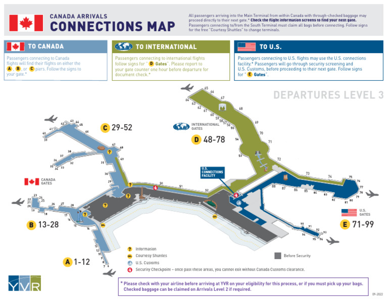 Canada Arrivals and Baggage Claim Map | PDF | Aviation | Transport