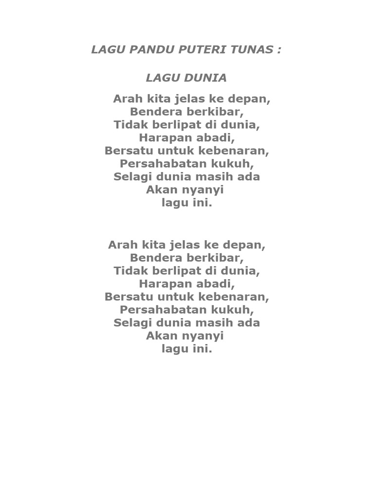 Lagu Pandu Puteri Tunas Pdf