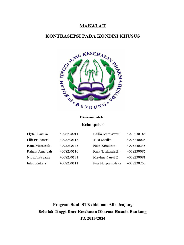 MAKALAH KB Pada Kondisi Khusus | PDF