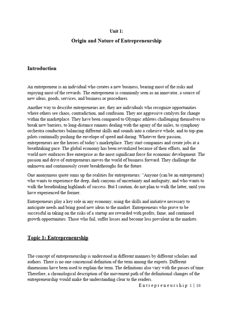 Entrepreneurship Reviewer | PDF | Entrepreneurship | Economies