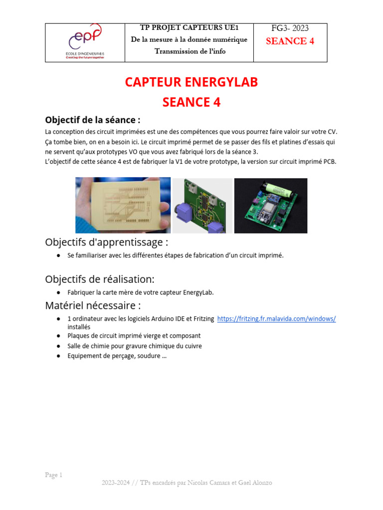 TP Capteur 3A 2023 Episode 4 | PDF