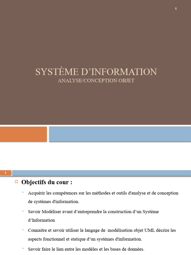 Si Analyse-Conception Objet L3 - Partie 1 | PDF | Langage de Modélisation Unifié | Bases de données