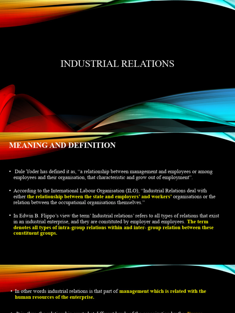 Industrial Relations | PDF | Cost Of Living | Employment