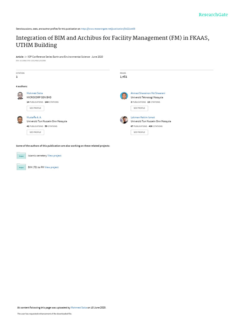 BIM & Archibus Integration for FM | PDF | Building Information Modeling ...