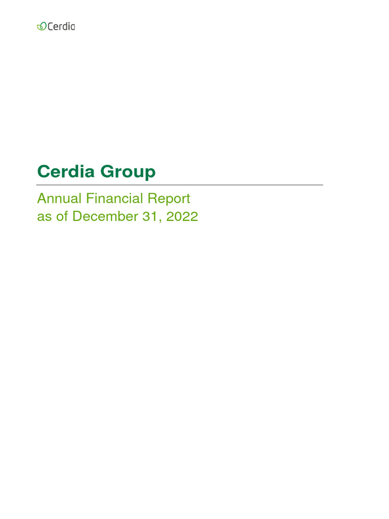 2022+Cerdia+Group+Consolidated+Financial+Statements | PDF