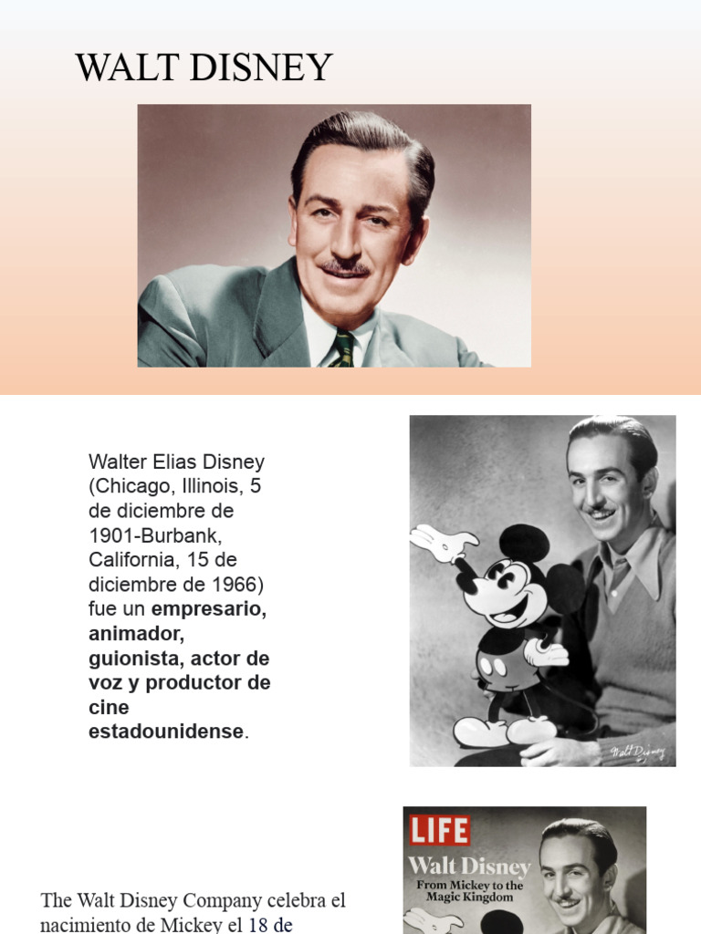 Walt Disney | PDF | Walt Disney | La compañía Walt Disney