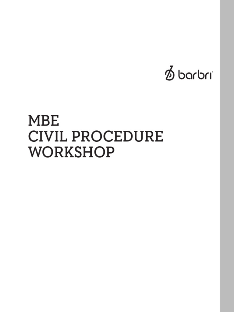 Civil Procedure Mbe Questions | PDF | Diversity Jurisdiction | Service ...