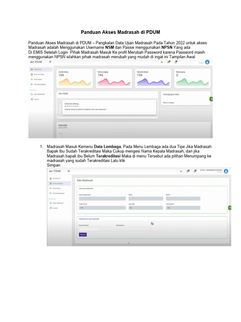 Panduan Aplikasi PDUM | PDF | Karier & Perkembangan