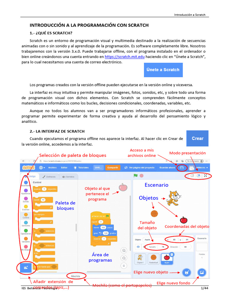 APUNTES DE SCRATCH Nuevo 2122 | PDF | Scratch (lenguaje de programación ...
