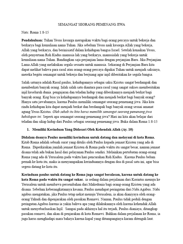 Hidup Sebagai Saksi Kristus | PDF