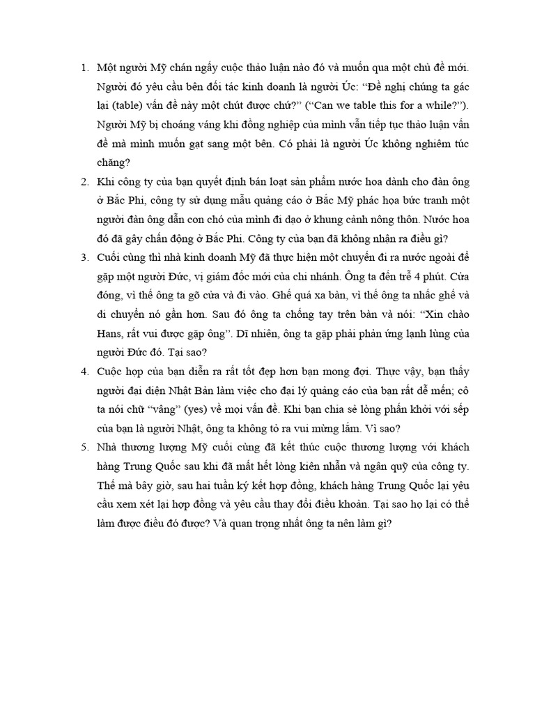 Các Tình Huống GTKD | PDF