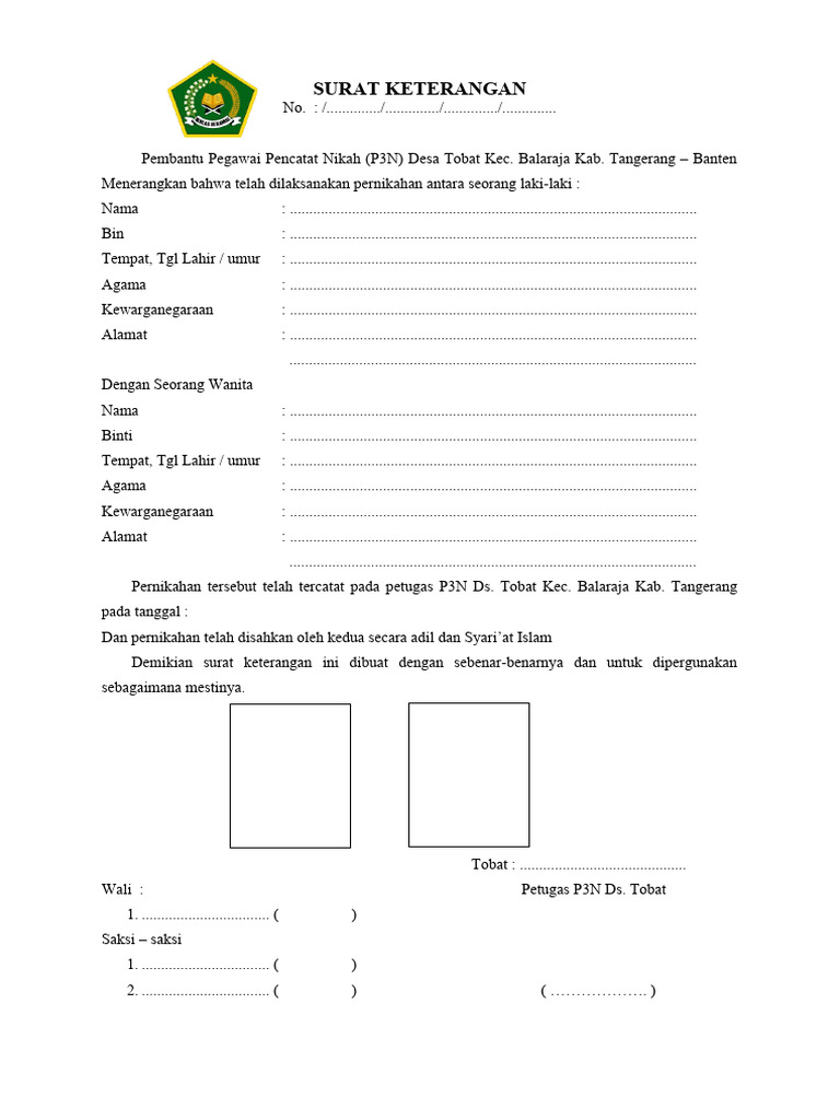 Formulir Nikah | PDF