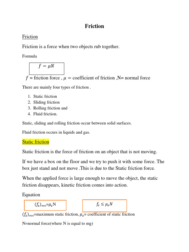 Friction | PDF | Philosophy | Teaching Methods & Materials