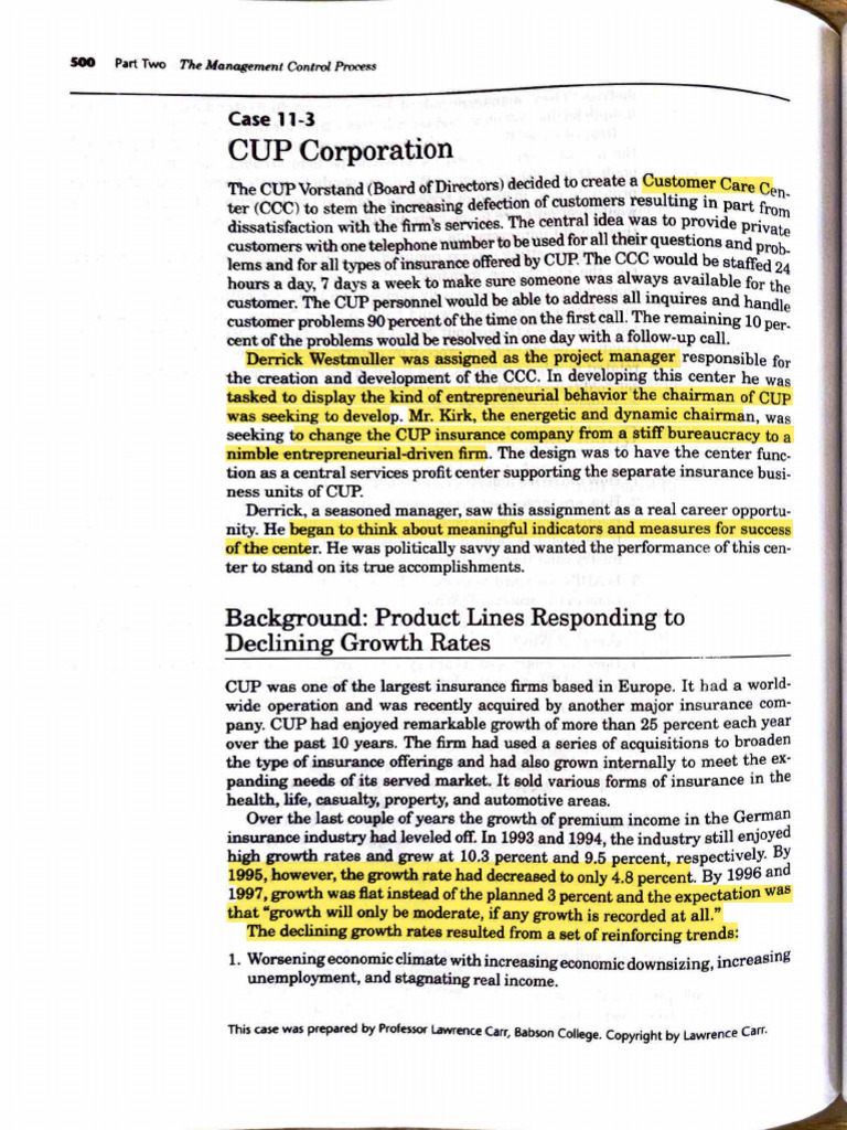 CIA 4001 Case CUP Corporation | PDF | Insurance | Taxes