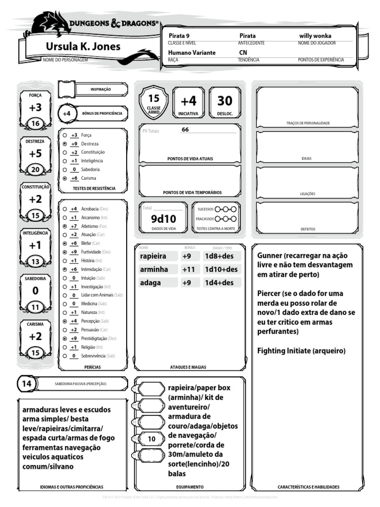 ficha da ursula | PDF