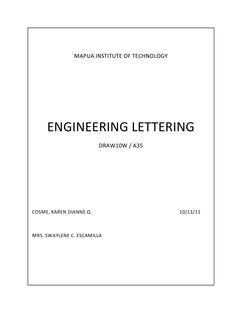 Engineering Lettering Research) | PDF
