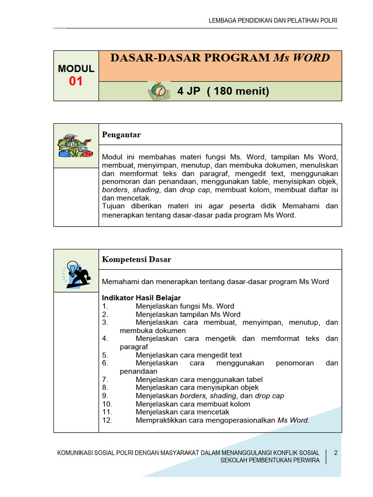 Modul 1 MS Word | PDF