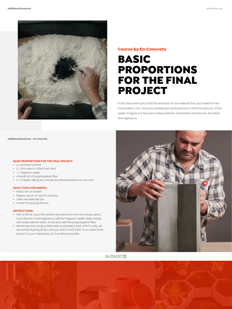 U3 - Final Project Mix Proportions - EN | PDF