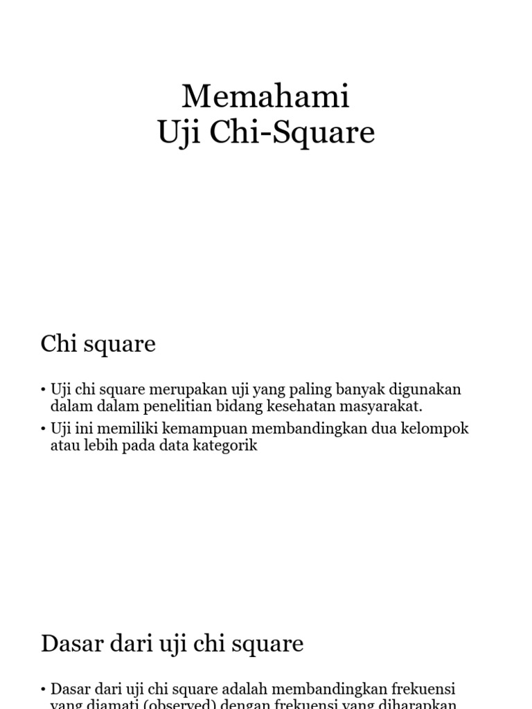 Uji Chi Square | PDF