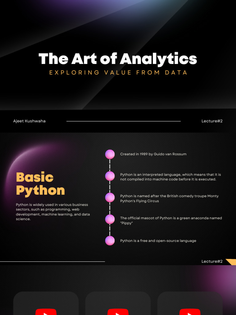 The Art of Analytics L#2 | PDF