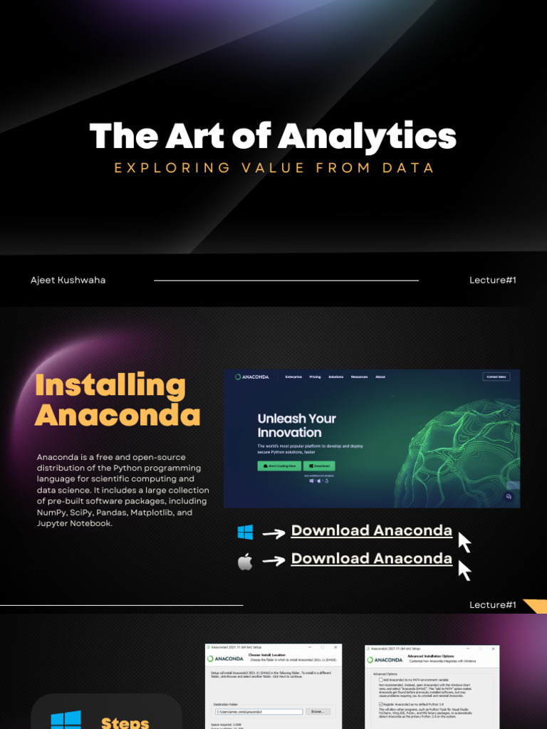 Installing Anaconda for Data Science | PDF | Computers