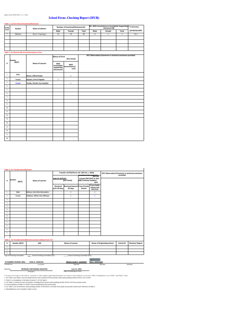 SFCR Per Section | PDF | Computing