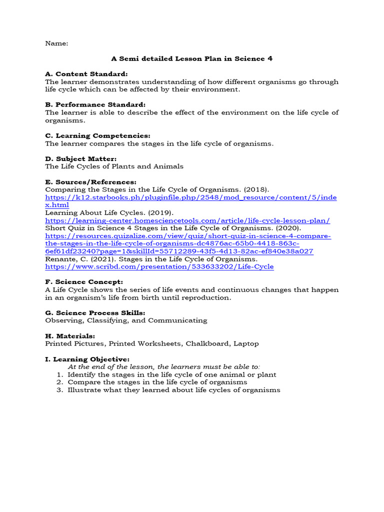 Sci 5e Lesson Plan | Download Free PDF | Learning | Lesson Plan Sci 5e Lesson Plan | Download Free PDF | Learning | Lesson Plan