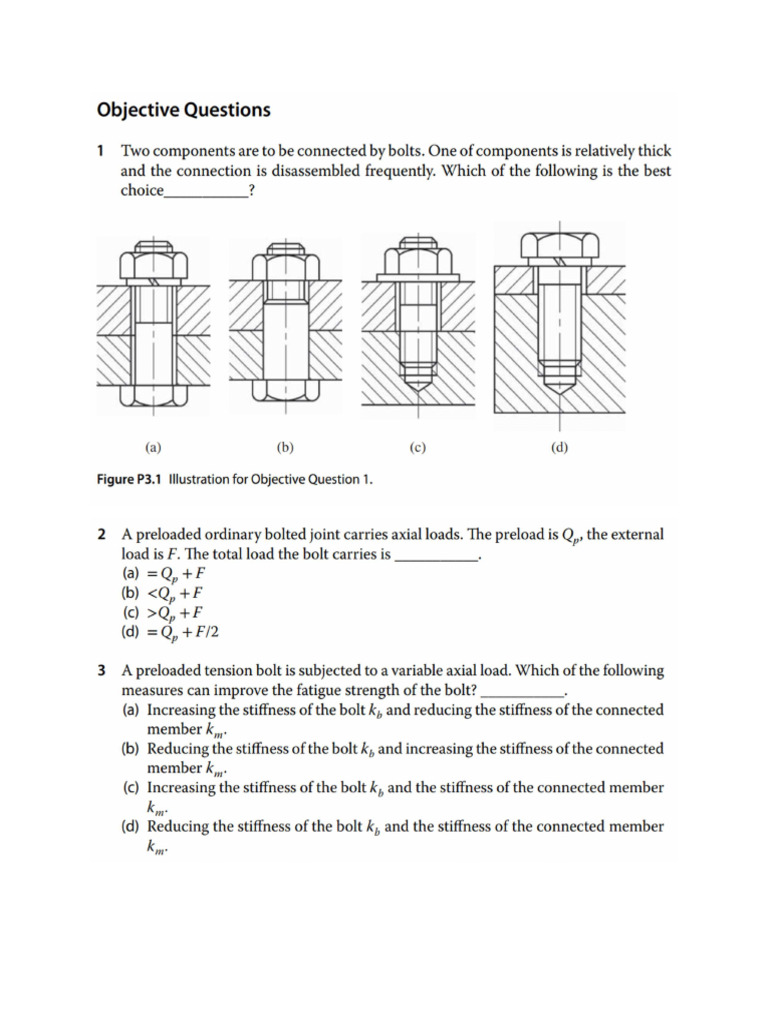 Threaded Fastener - Problems | PDF