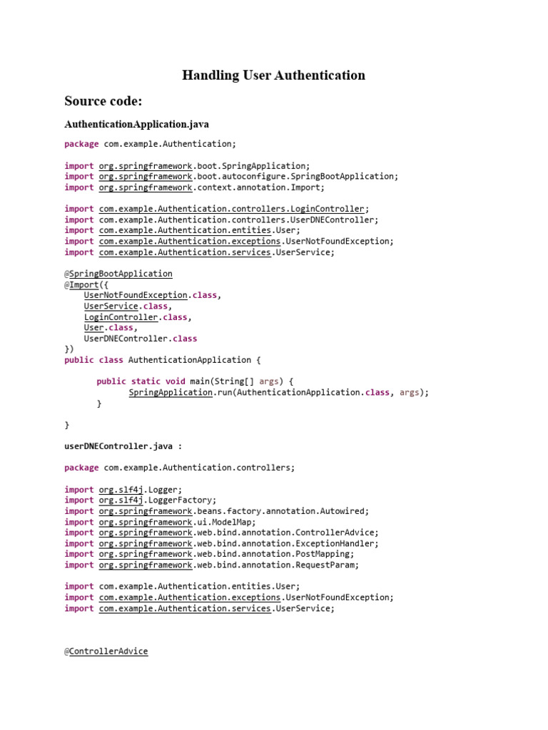 Sourcecode User Authentication | PDF | Login | User (Computing)