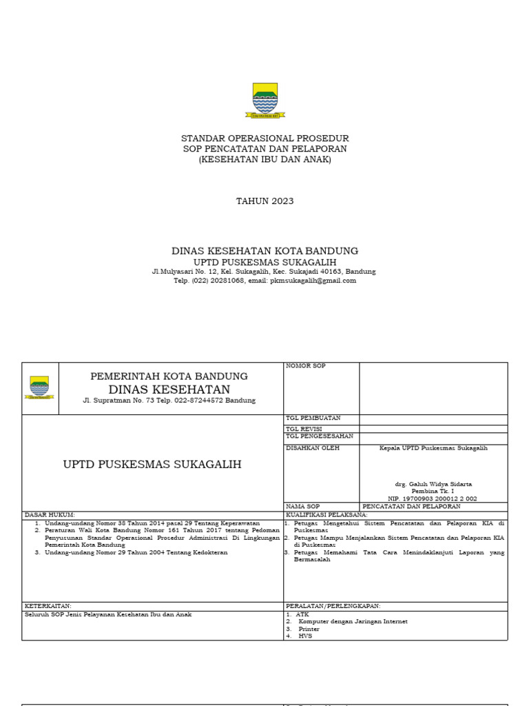 SOP Catlap KIA 2 | PDF