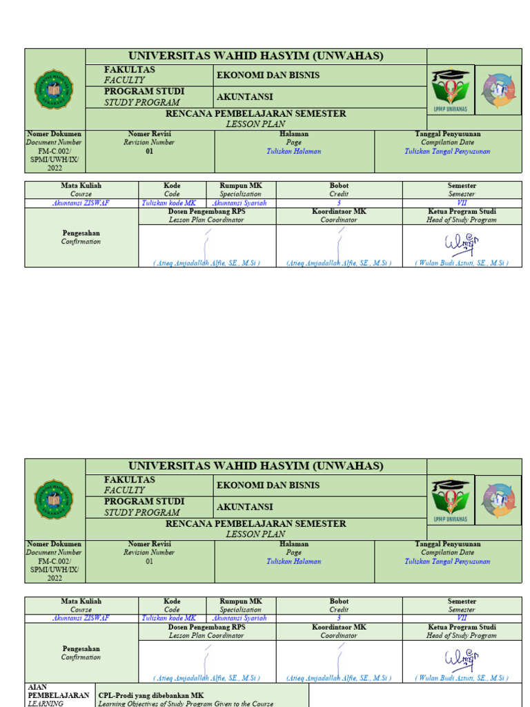 Rencana Pembelajaran Akuntansi Ziswaf | PDF | Pengelolaan Keuangan & Uang