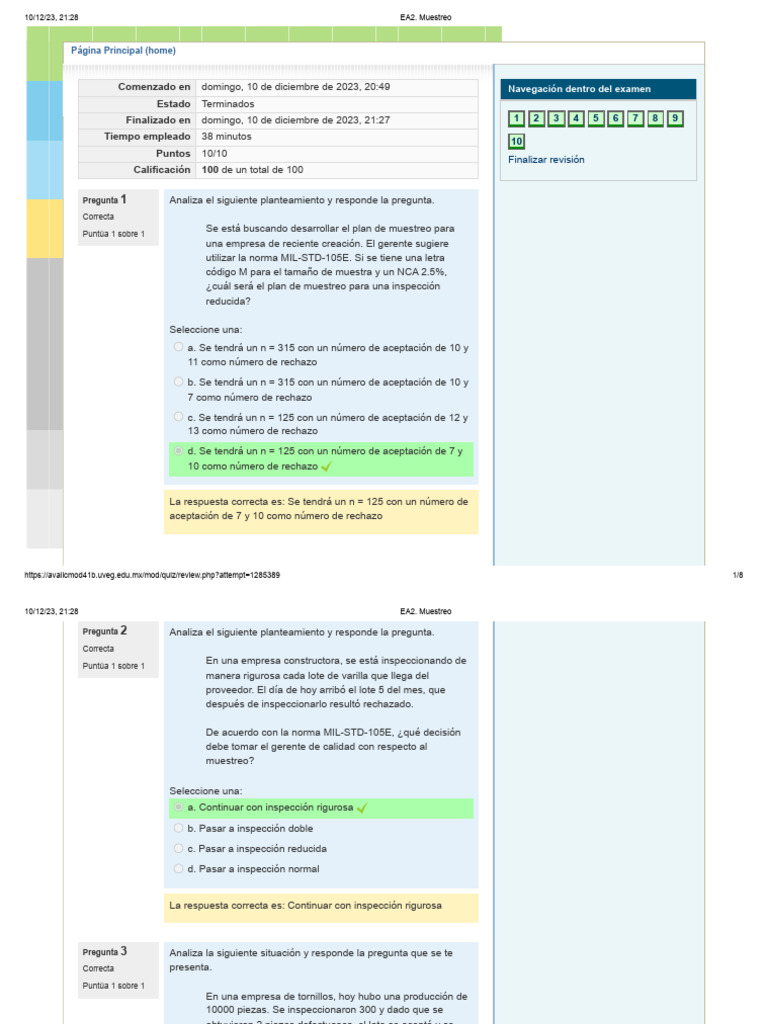 EA2. Muestreo INT1 | PDF