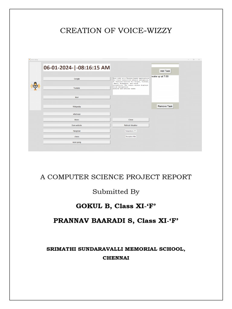 Voice-Wizzy: Python Voice Assistant Project | PDF | Python (Programming Language) | World Wide Web