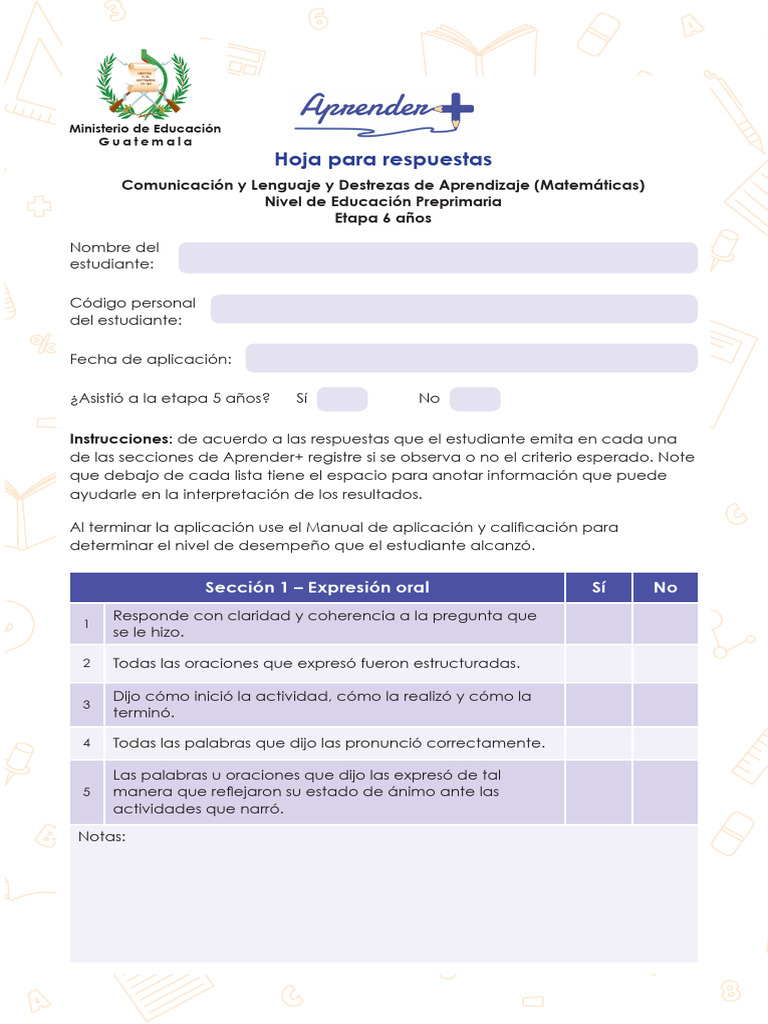 Evaluacion Diagnostica Preprimaria Pdf Palabra Ciencia Cognitiva