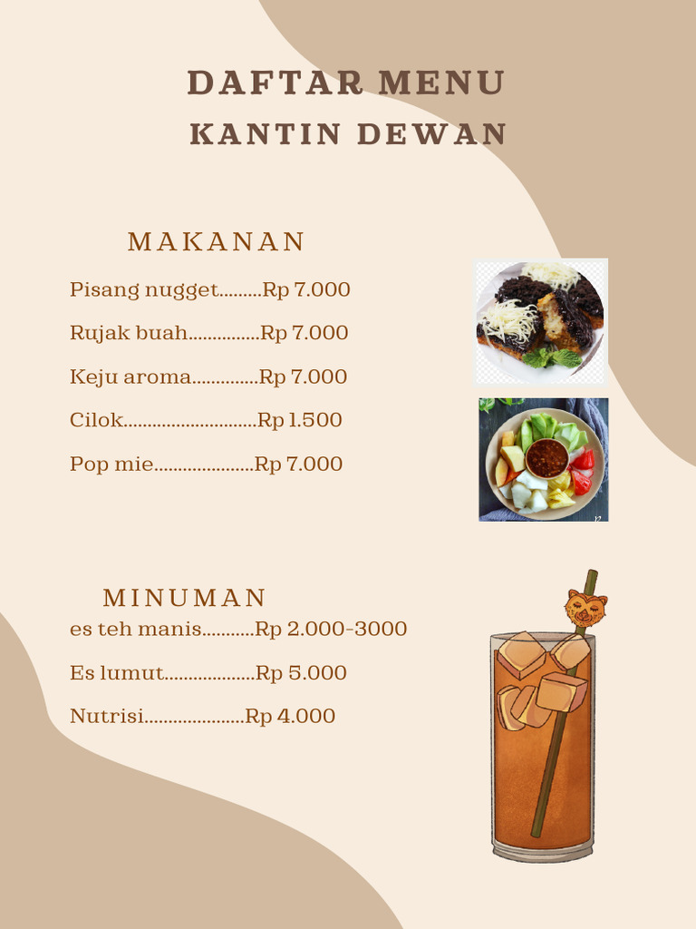 Contoh Minimalis Daftar Menu Makanan - 20231109 - 202924 - 0000 | PDF