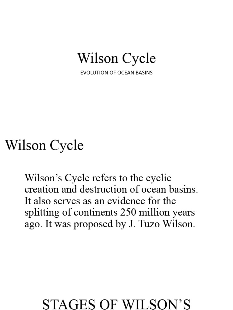 Wilson Cycle Creation of Ocean Basin 1 | PDF | Plate Tectonics | Tectonics