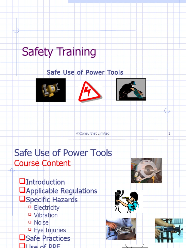 Safe Use of Power Tools Rev0 | PDF | Personal Protective Equipment | Ac ...