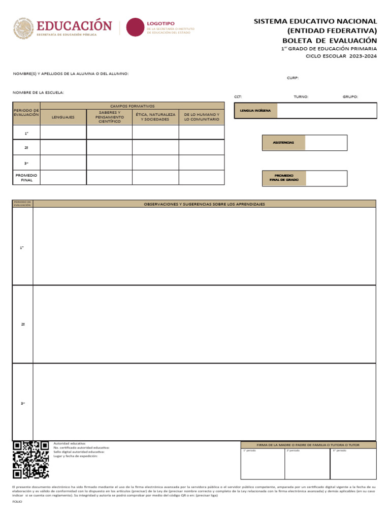 Boletas Electrónicas Primaria 23 - 24 | PDF | Educación primaria