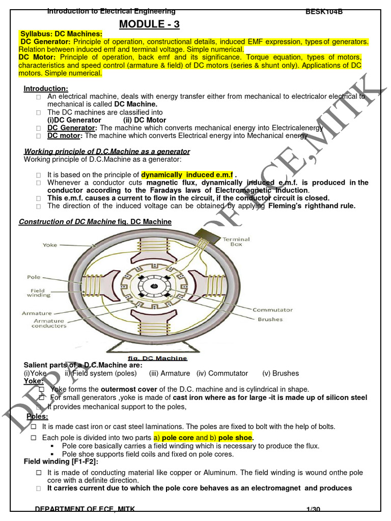 Module3 Besck104b | Download Free PDF | Electromagnetic Induction ...