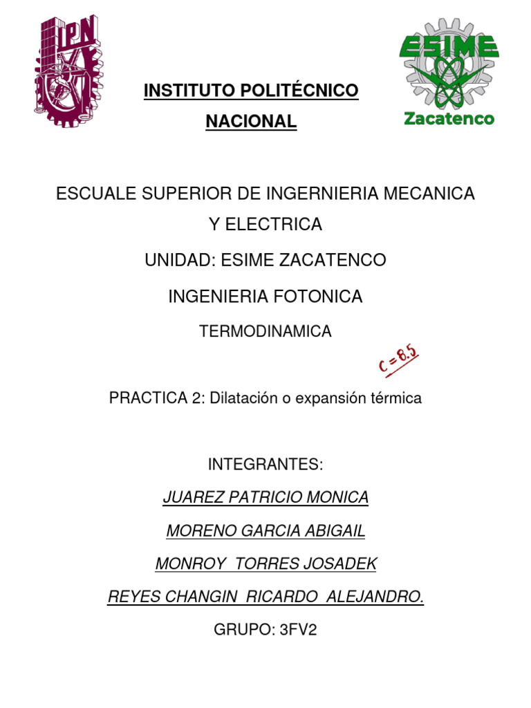 Termo Practica 2 | PDF