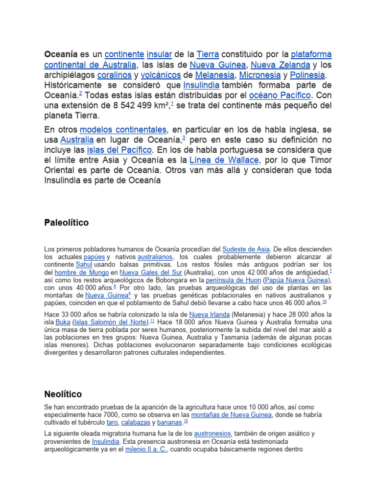 A.14 - Trabajo - Oceanía | PDF | Oceanía