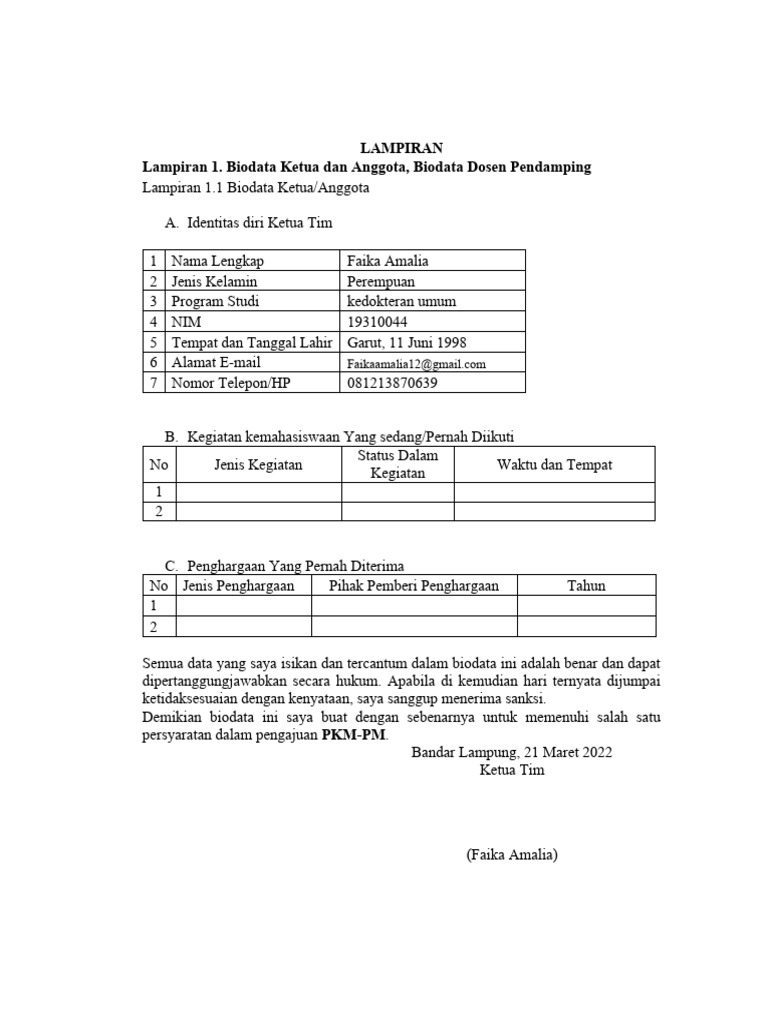 Lampiran Pengmas | PDF