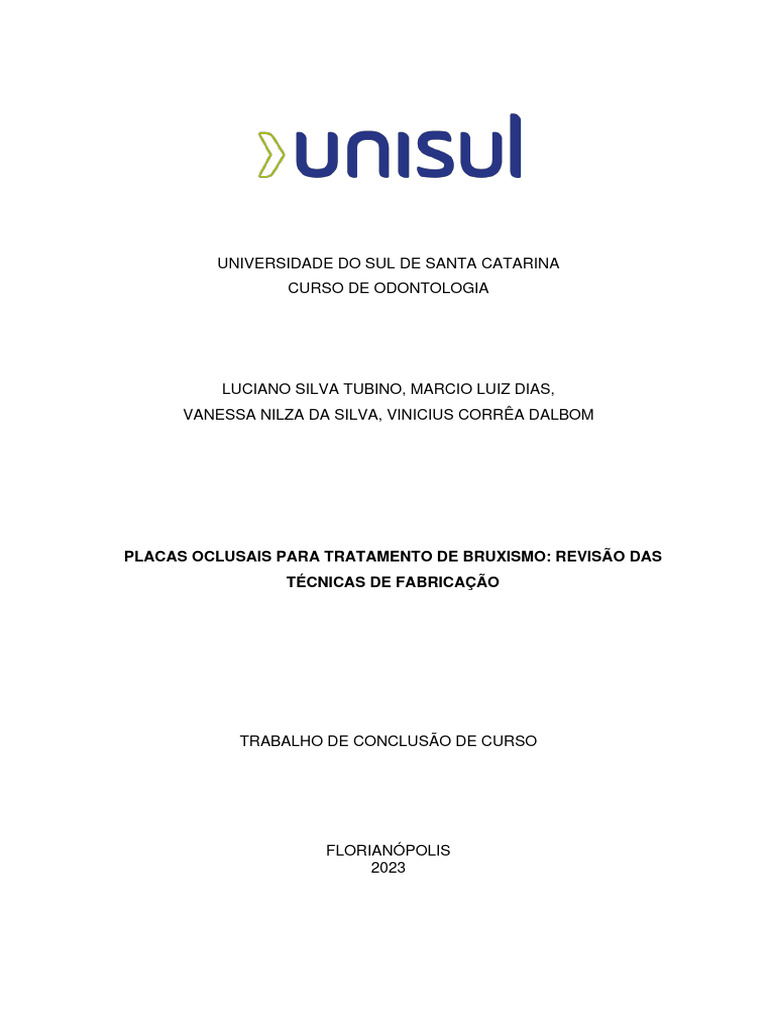 TCC Unisul PLACAS | PDF