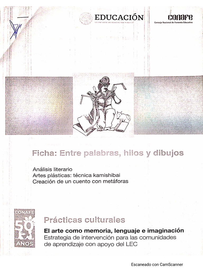 Ficha Entre Palabras, Hilos y Dibujos | PDF