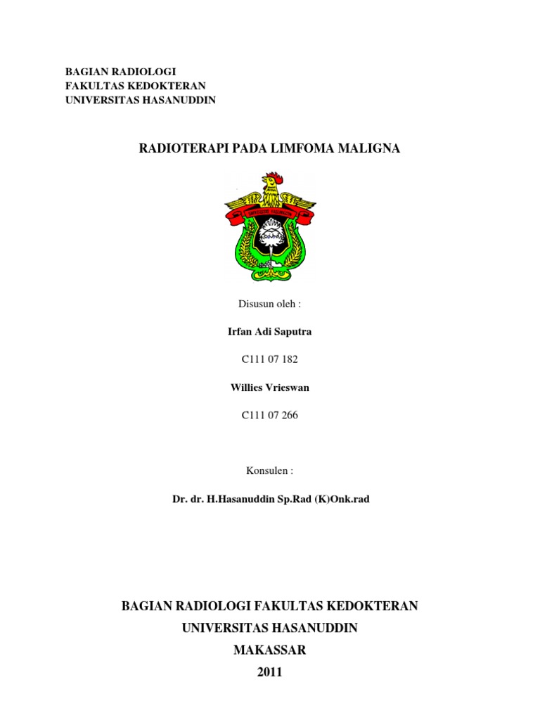 Radioterapi untuk Limfoma Maligna | PDF