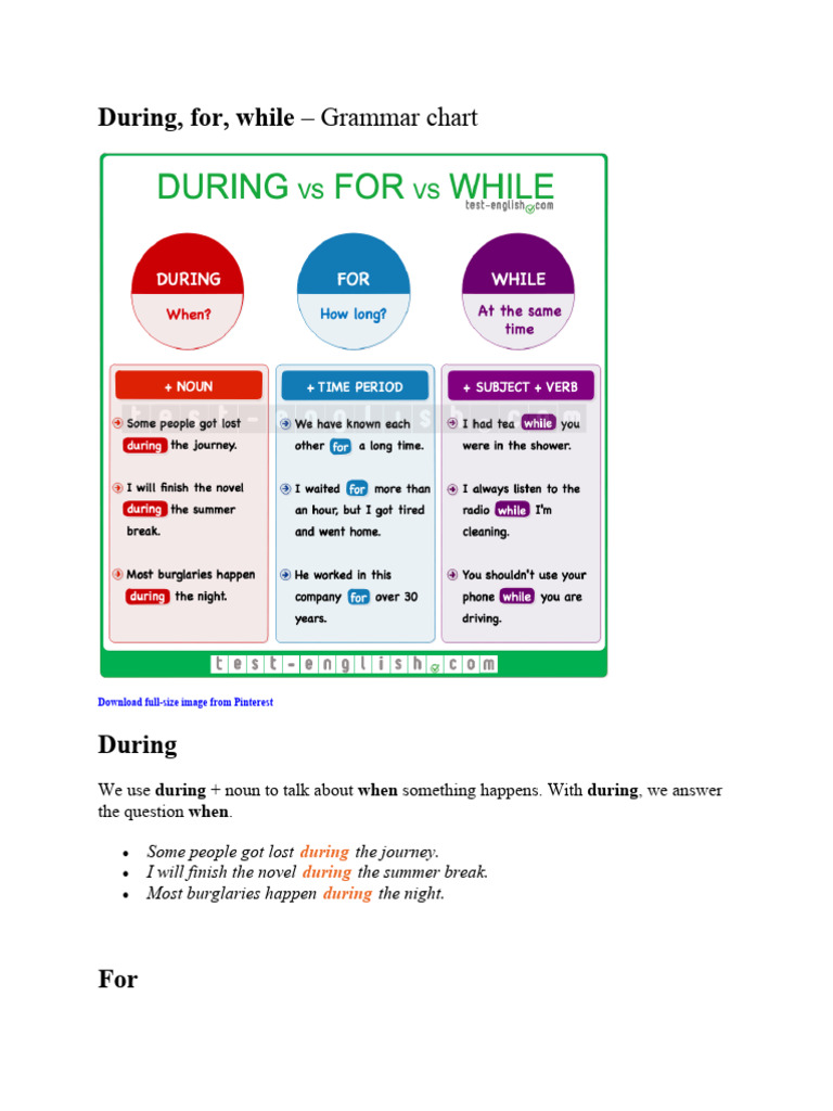 During, For, While | PDF