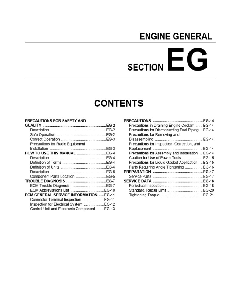 FG45N Engine Service Data | PDF | Electrical Connector | Fuse (Electrical)